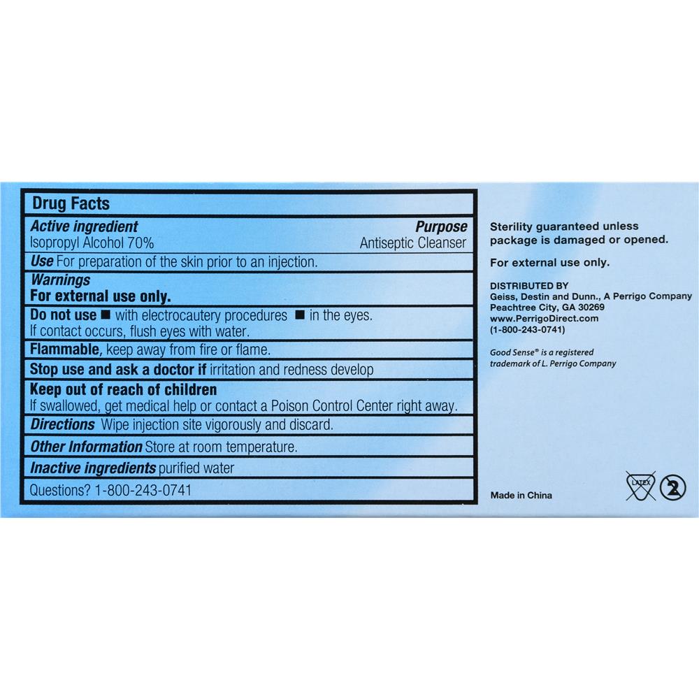 GoodSense® Sterile Alcohol Swabs, 70% Iso Alcohol, 100 swabs