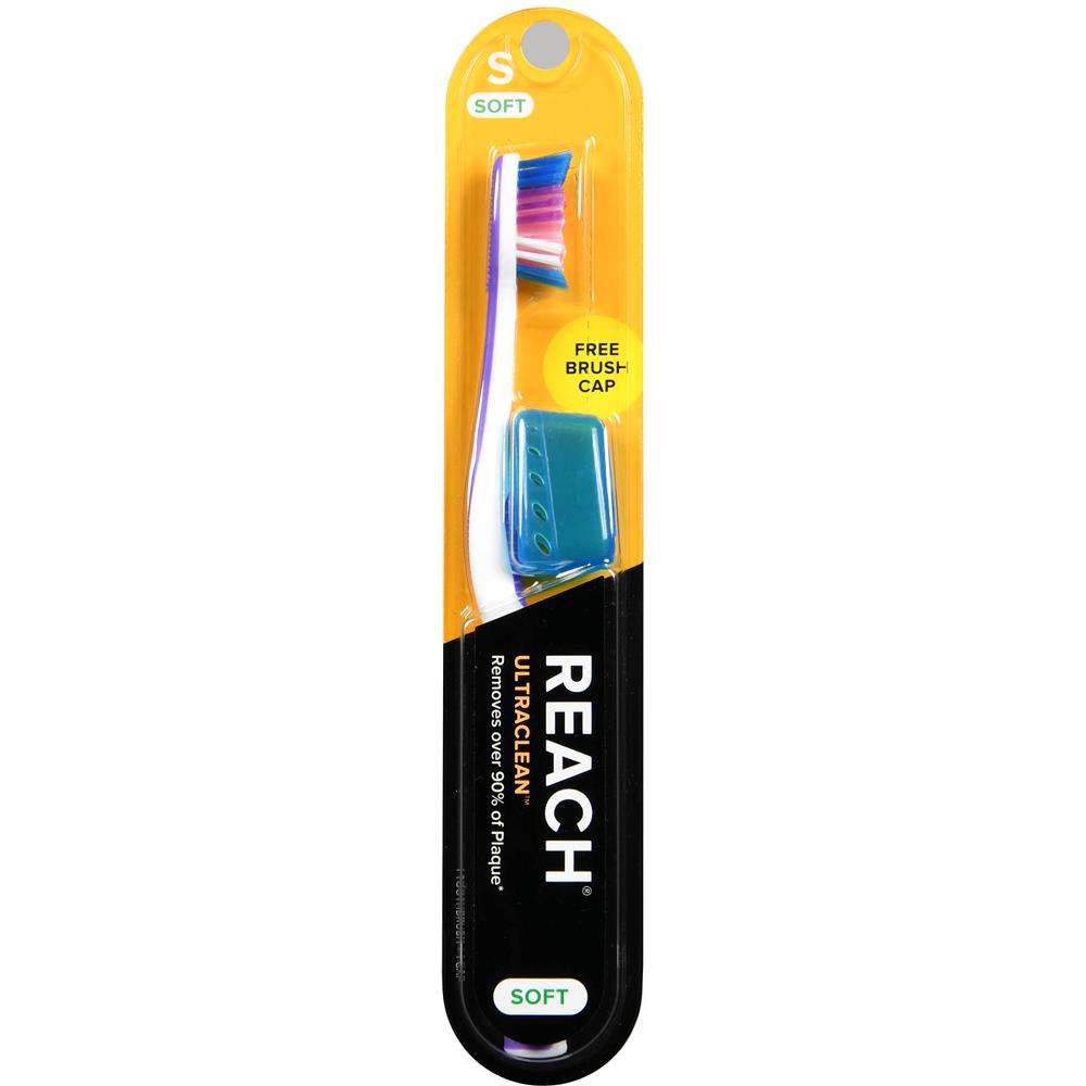 REACH® UltraClean Soft Toothbrush with Cap, 1 Count
