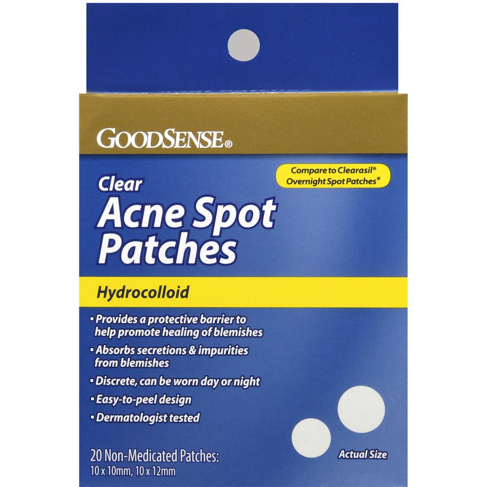 GoodSense® Acne Spot Patches Clear, Hydrocolloid 20 Ct